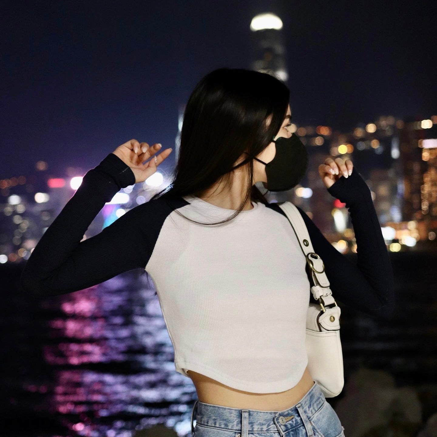 Colour Block Long Sleeve Crop Top – Get Ready With Me